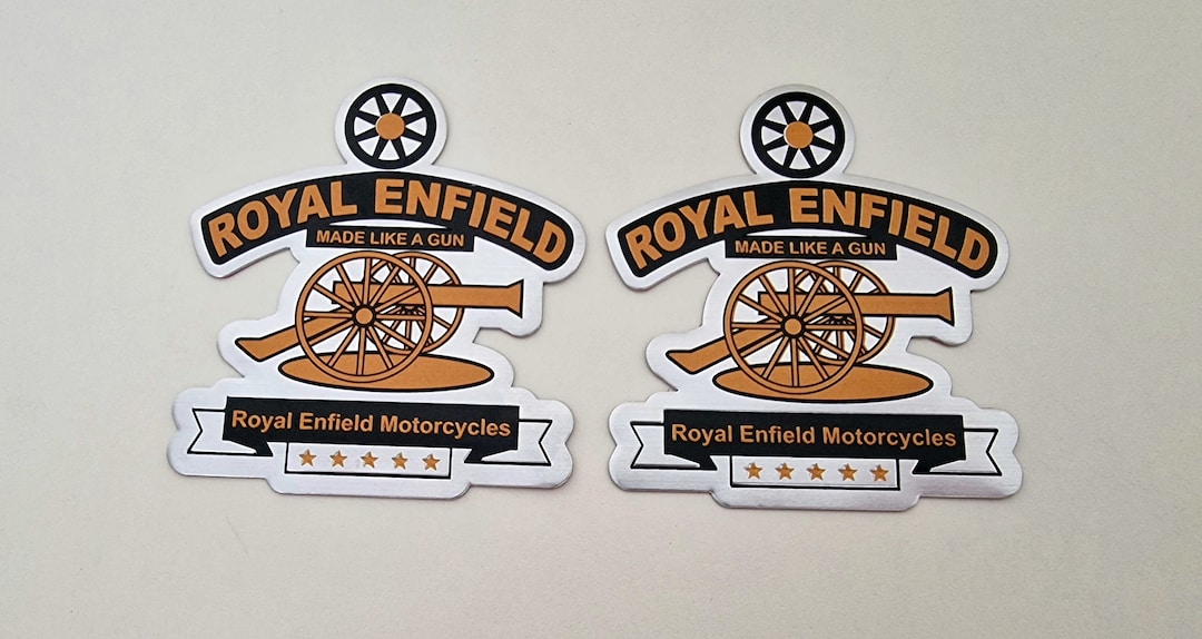Royal Enfield 3D Embossed Aluminium Badge Sticker Graphic Decal Logo ...