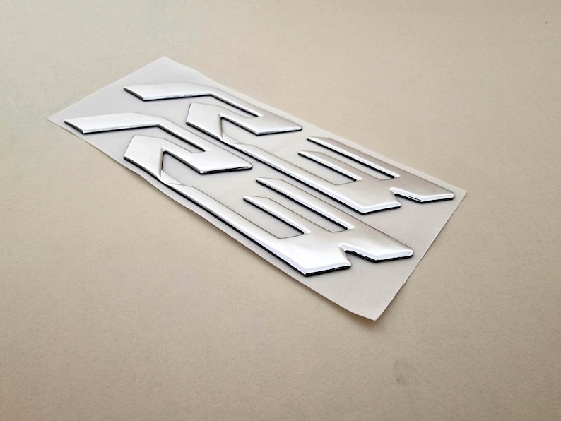 Yamaha R3 Silver Chrome 3D Badge Logo Stickers Graphics Decals Emblem ...