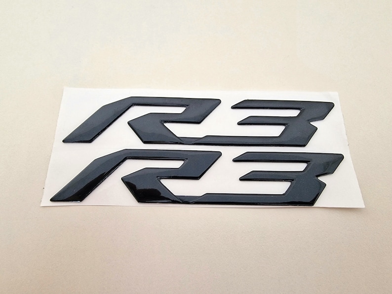 Yamaha R3 Black 3D Badge Logo Stickers Graphics Decals Emblem YZF ...