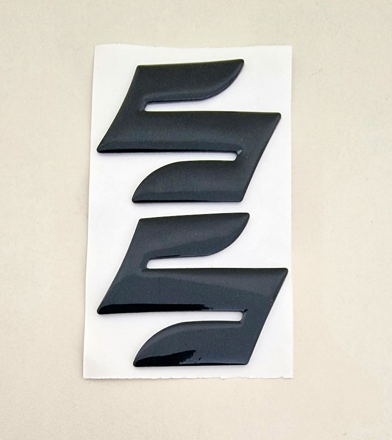 Suzuki Black 3D Badge Logo Stickers Graphics Decals Tank Emblem Gsxr ...
