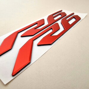 Yamaha R6 Red 3D Badge Logo Stickers Graphics Decals Emblem YZF ...
