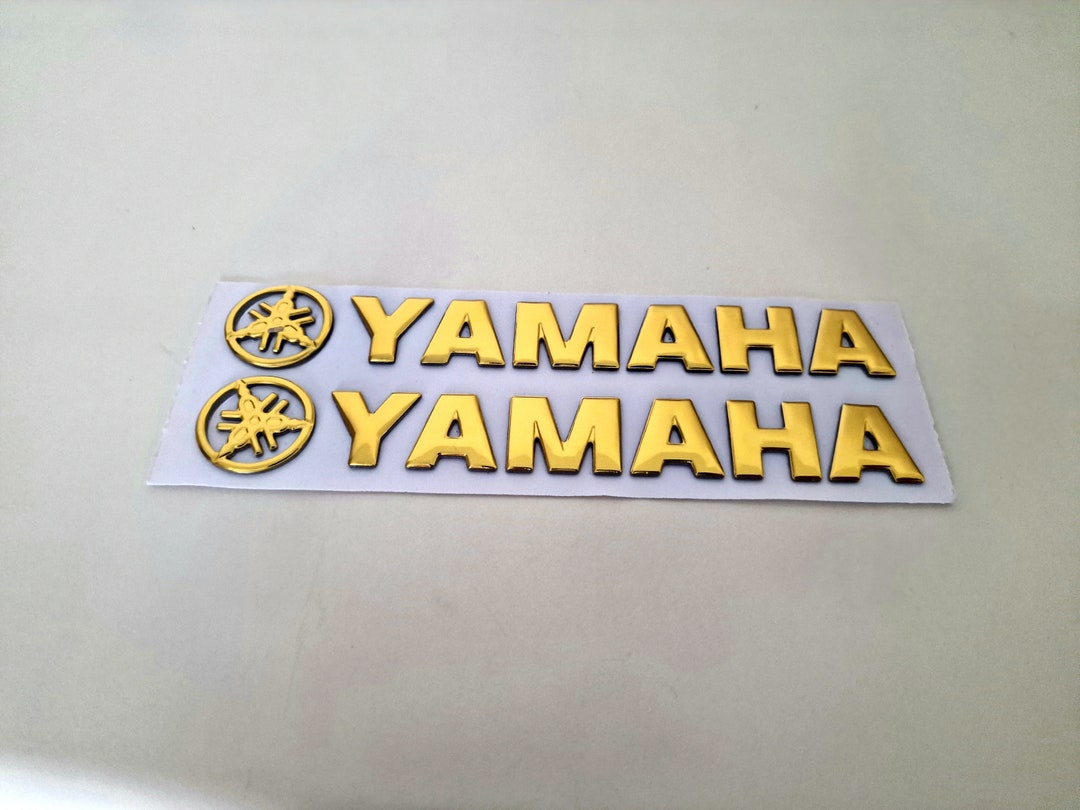 Yamaha Gold 3D Badge Logo Stickers Graphics Decals Emblem YZF R1 R6 MT ...