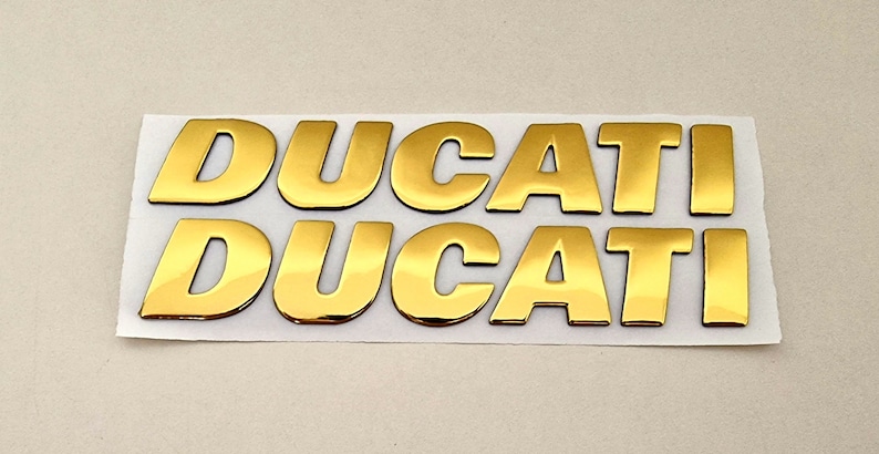 Ducati 3D Gold Badge Sticker Graphic Decal Logo Emblem Autocollant ...
