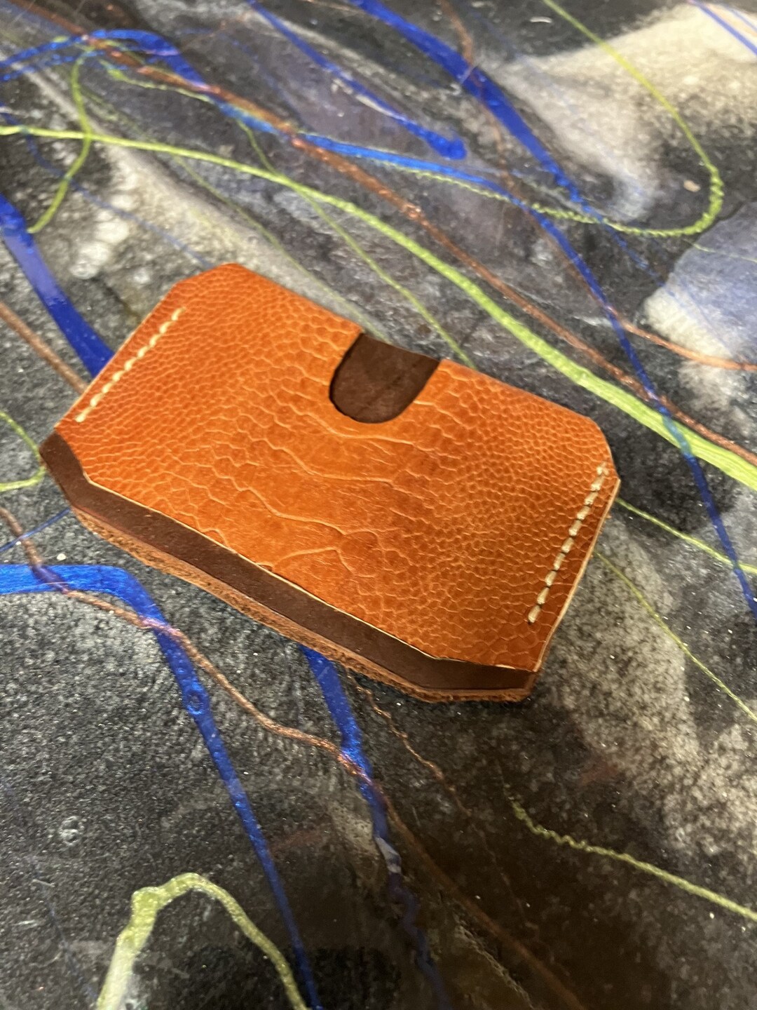 Ostrich Calf Wallet Burnt Amber - Etsy