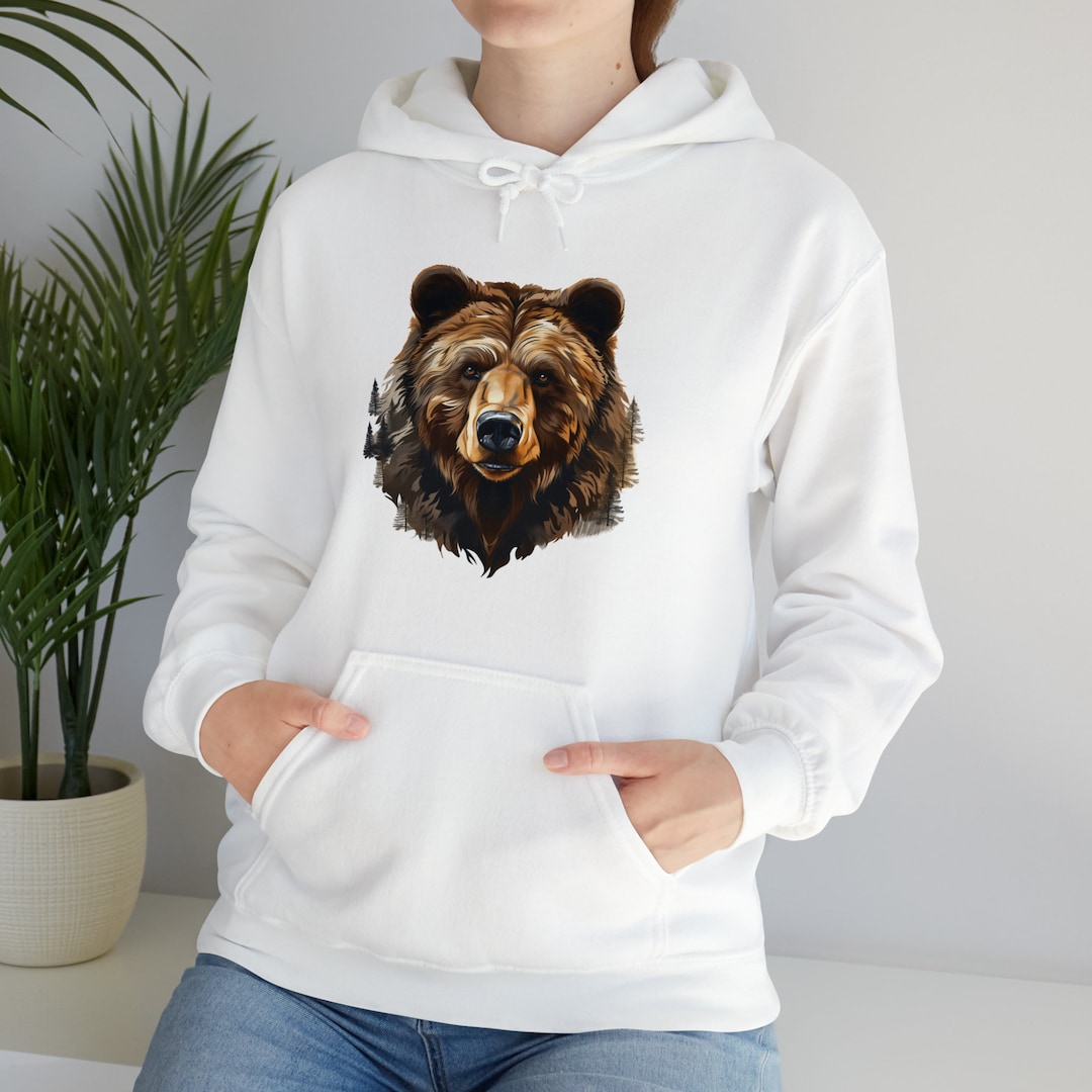 Bear Hoodie, Graphic Hoodie, Hoodie for Women, Hoodie for Men, Hoodie ...