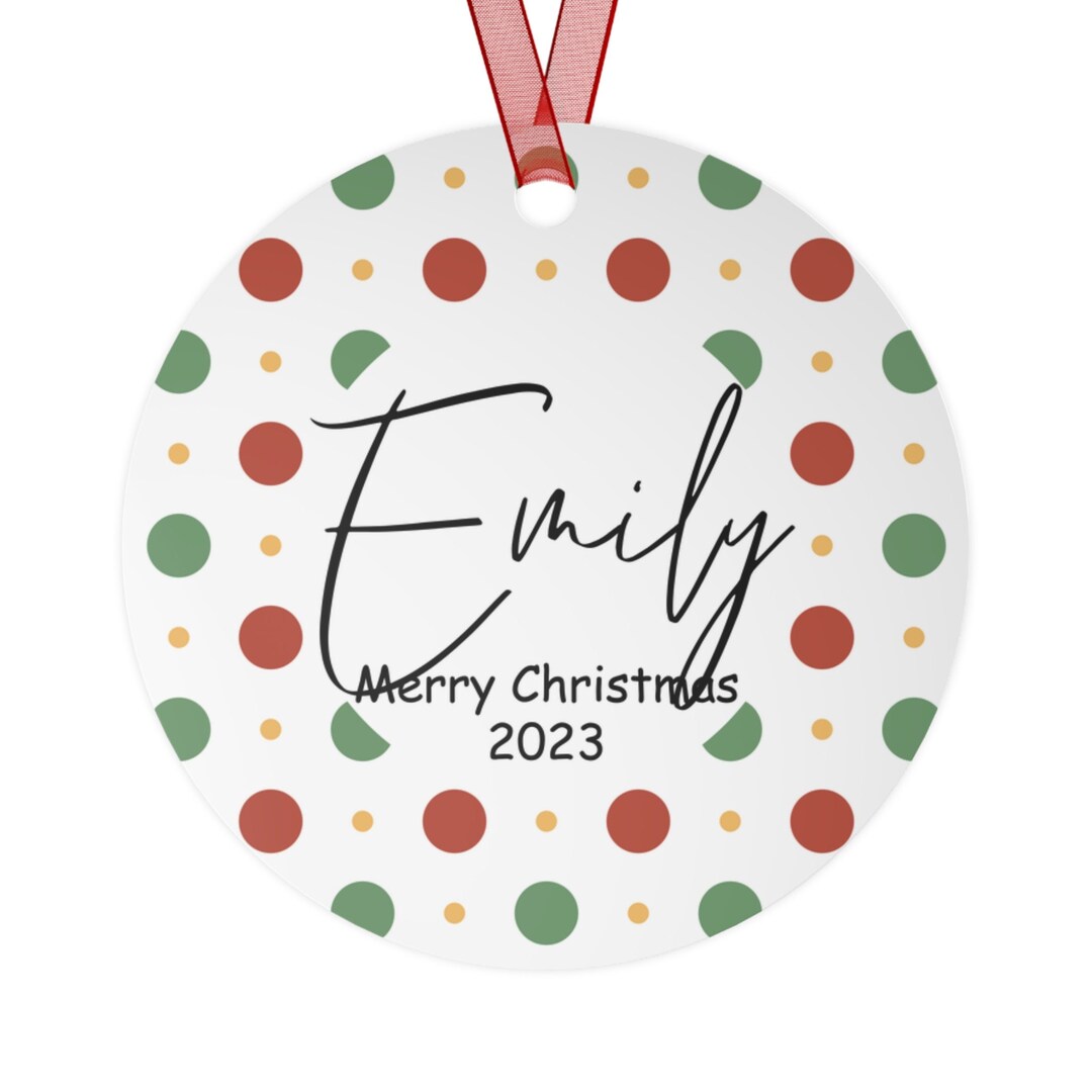 Emily Merry Christmas 2023 Metal Ornament Name Ornament - Etsy