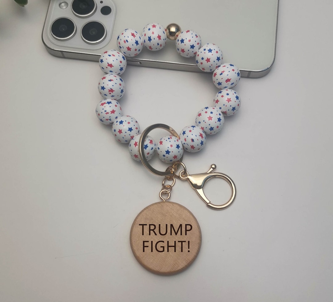 Trump Fight Keychain,trump Vance 24 Keychain,trump Supporter Keyring ...