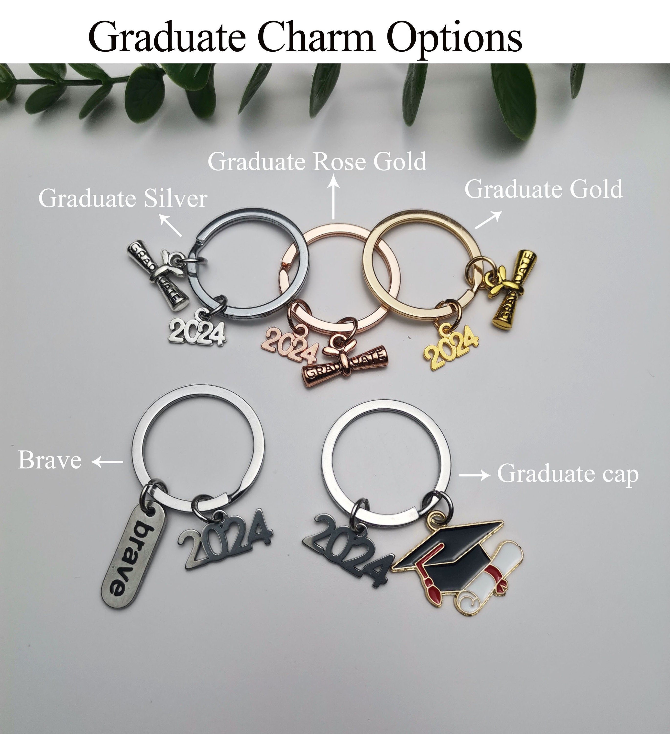 Personalized Silicone Graduation Keychain,graduation Gift,2024 Class ...