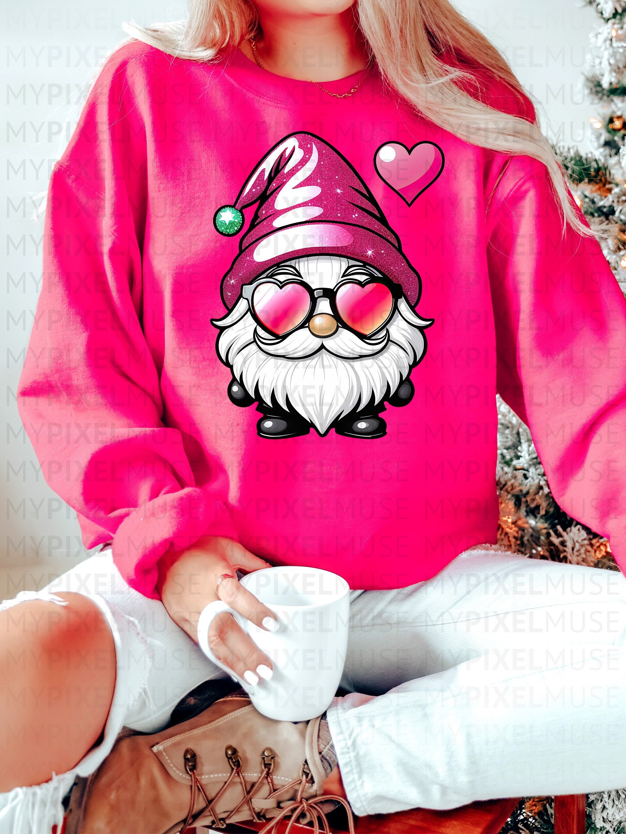 Pink Gnome Sunglasses PNG File With Transparent Background - Etsy