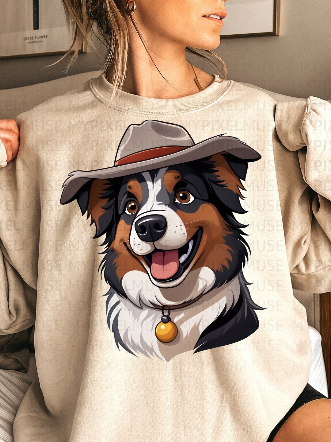 Australian Shepherd Hat PNG Transparent Background Cute Dog - Etsy