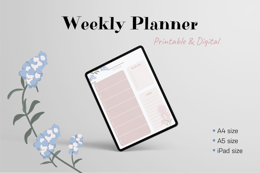 Printable & Digital Weekly Planner - Etsy