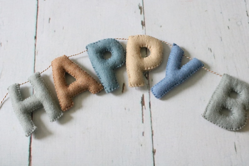Happy Birthday Banner, Felt Birthday Banner, Reusable Birthday Banner ...