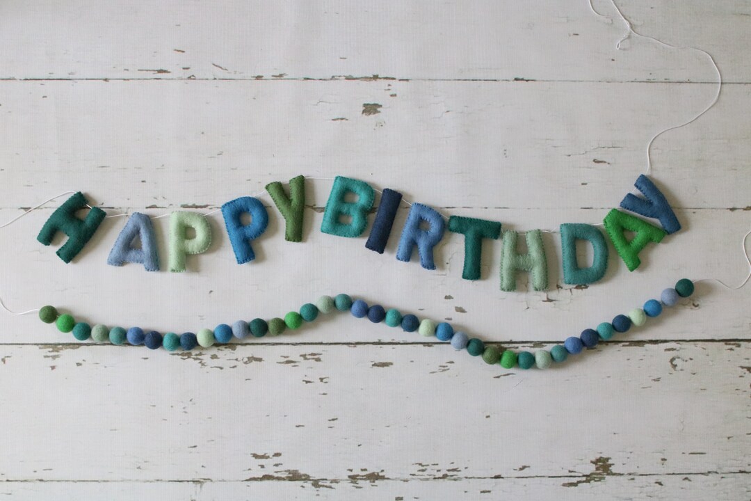 Happy Birthday Banner, Felt Birthday Banner, Reusable Birthday Banner ...