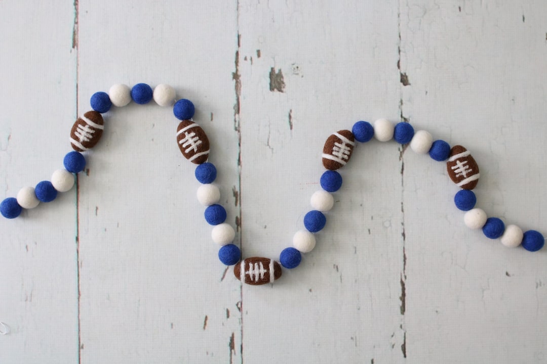 Football Felt Ball Garland, Football Banner, Felt Ball Banner, Football ...