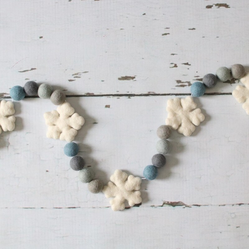 Felt Garland Winter Snow - Etsy