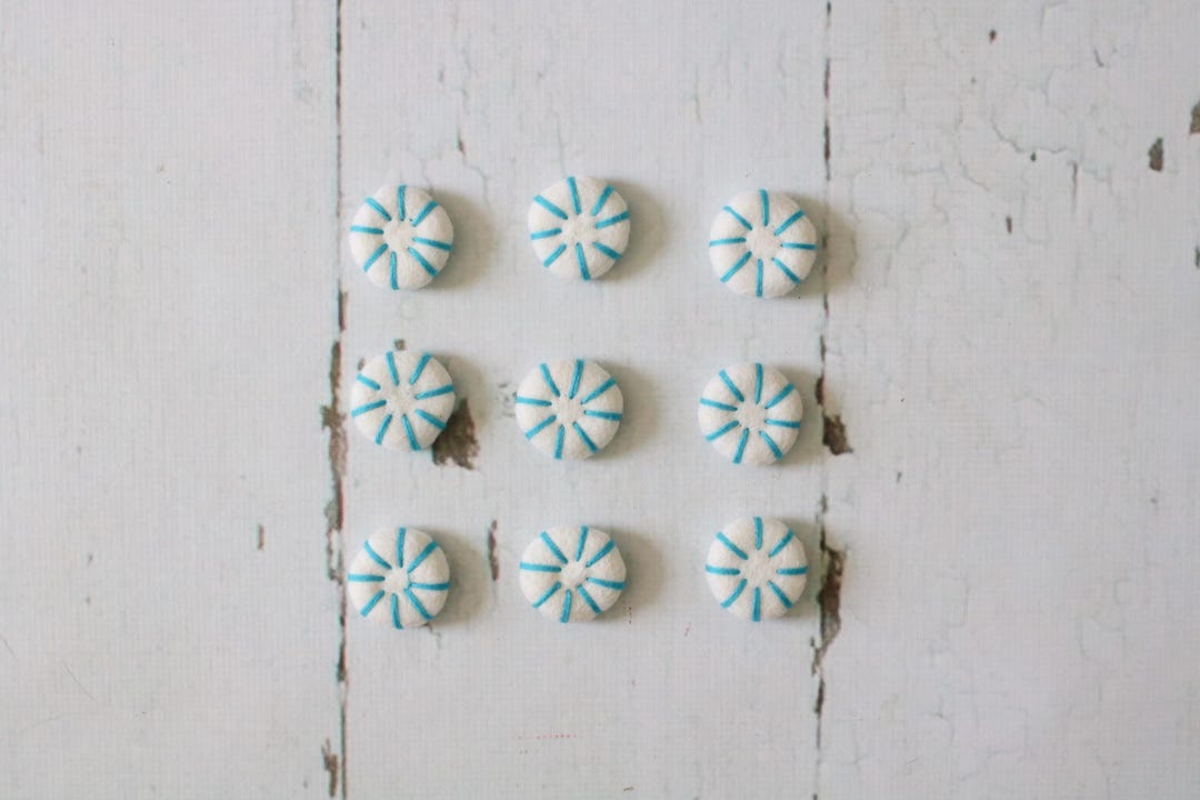 Felt Peppermint Disc, Aqua and White Peppermint, Felt Holiday Candy ...