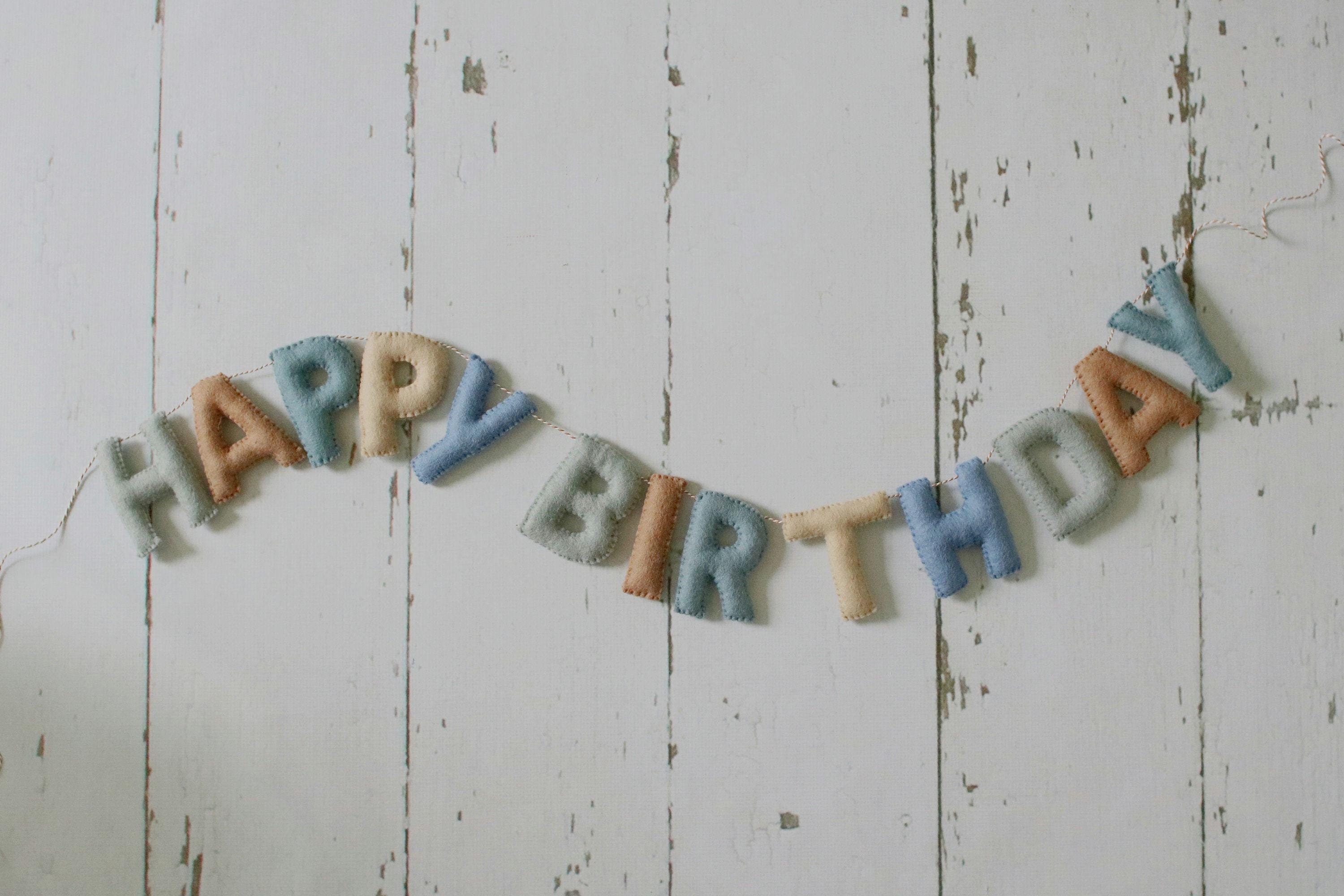 Happy Birthday Banner, Felt Birthday Banner, Reusable Birthday Banner ...