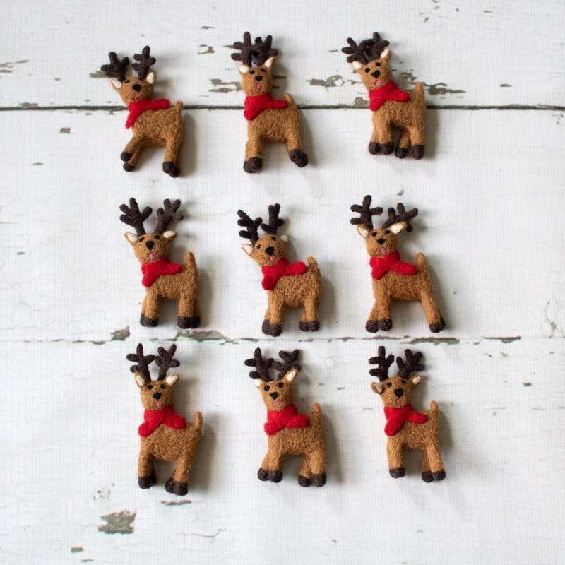 Reindeer Plush Ornament - Etsy
