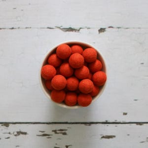 Felt Balls, Felt Pom Pom Balls, Red Orange Felt Ball, Wool Felt Balls ...