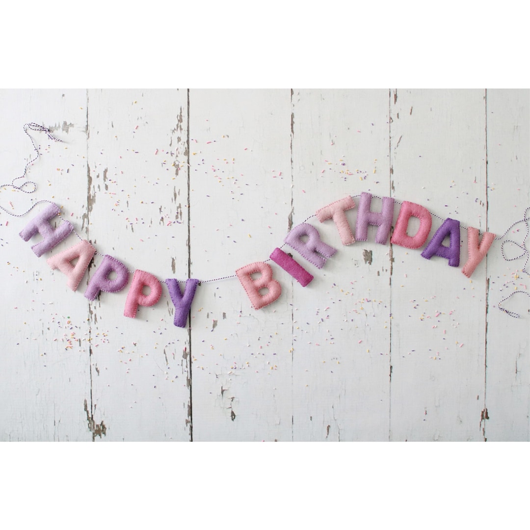 Happy Birthday Banner, Felt Birthday Banner, Reusable Birthday Banner ...