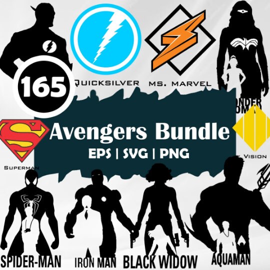 Avengers Team SVG Bundle Marvel Svg Layered Bundle Svg Png Dxf Eps Pdf ...