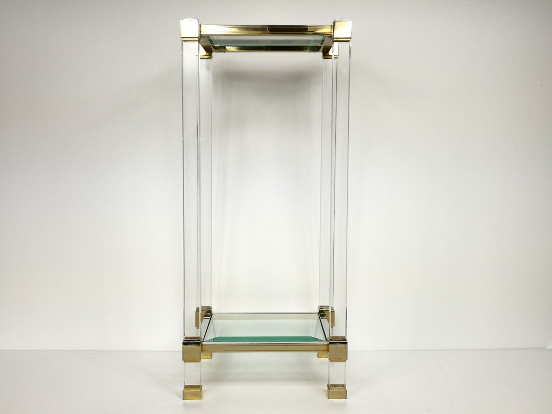 French Console Pierre Vandel Side Table / Acrylic Hollywood Regency ...