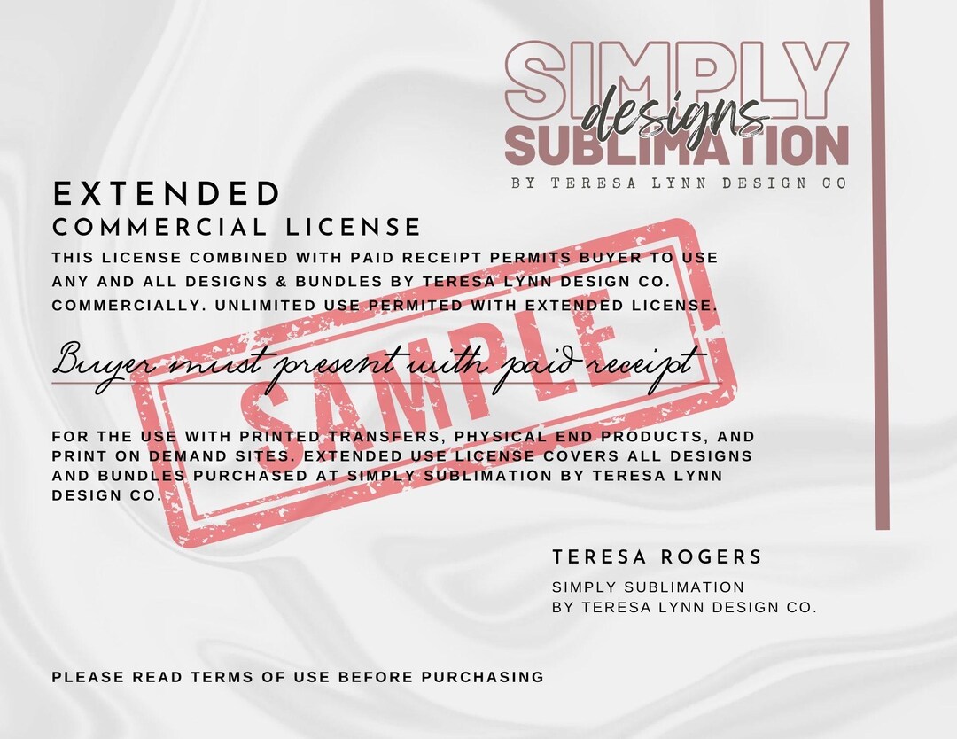 Extended Use Commercial License ADD ON - Etsy