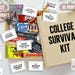 College Survival Kit Cards: Printable Gift Tags (PDF) - Etsy