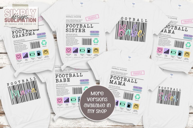 Barcode Football Nana Design With Matching Pocket Design Football Great ...