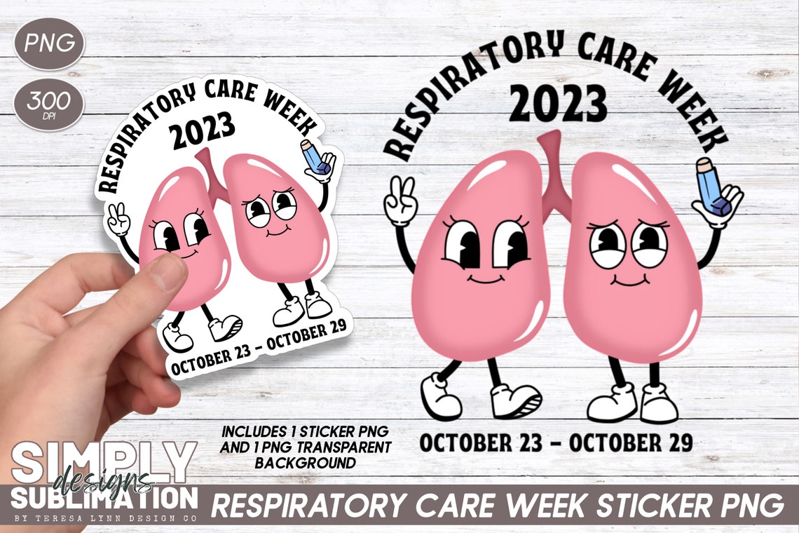 Respiratory Care Week Lungs Sticker & Clipart (PNG Digital Download) - Etsy