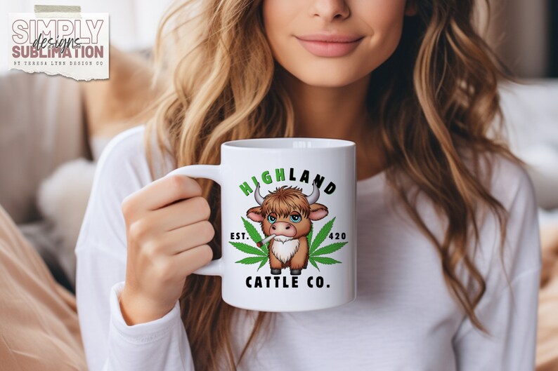 Highland Cattle Co | Stoned Cow |pot Leaves| Adult Designs ...
