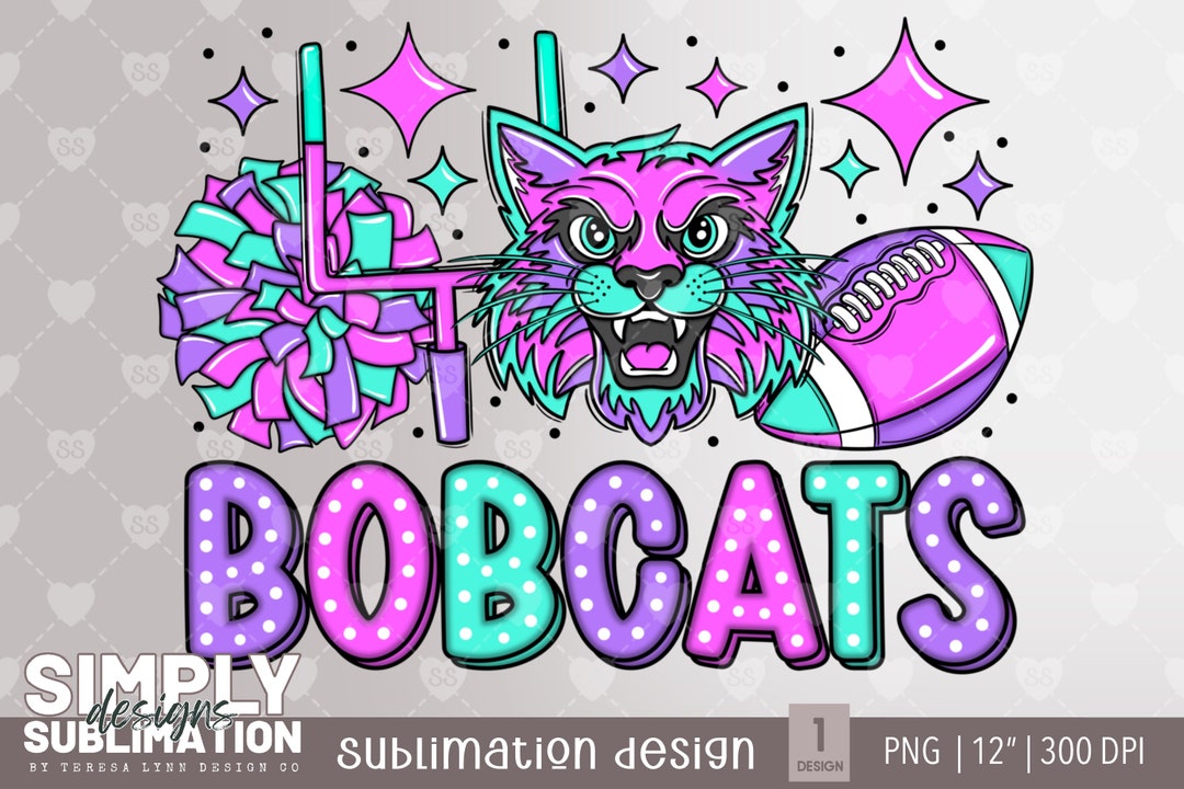 Bobcats | School Mascot | Football | Colorful | Team Spirit | Great for ...