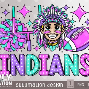 Indians Mascot PNG: Colorful Football Team Spirit (digital Download) - Etsy