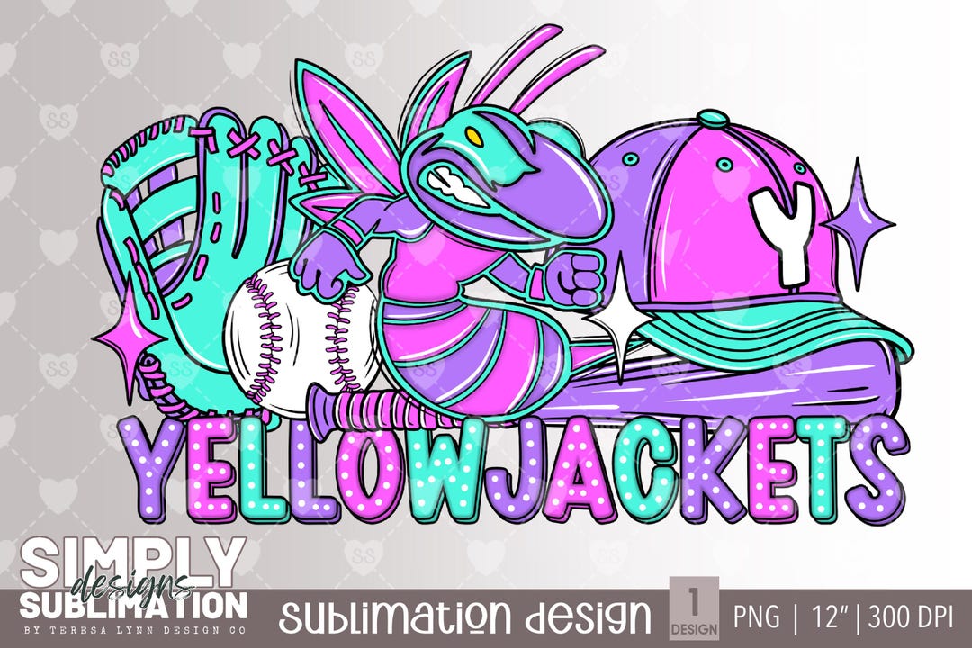Yellow Jackets | School Mascot | Baseball | Colorful | Team Spirit ...