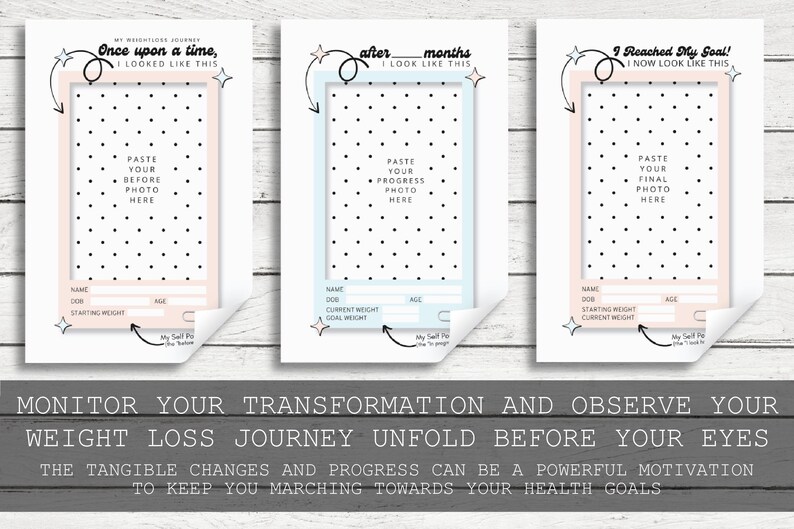 Simple Weight Loss Journal: GLP1 Tracker, Printable PDF (US Half Page ...