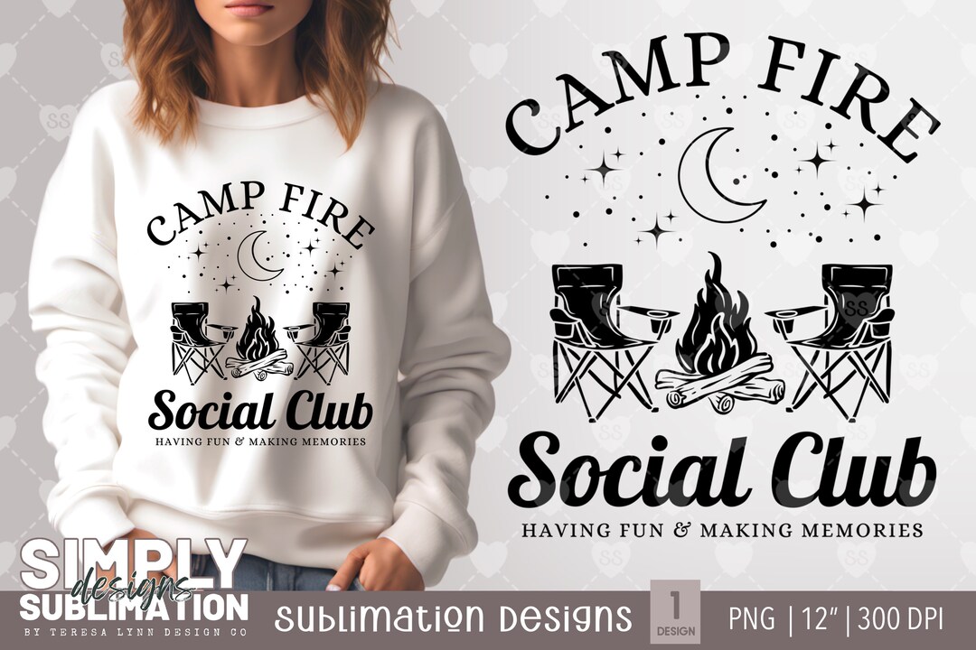Campfire Social Club | Camping | Sublimation | DTF | Png - Etsy