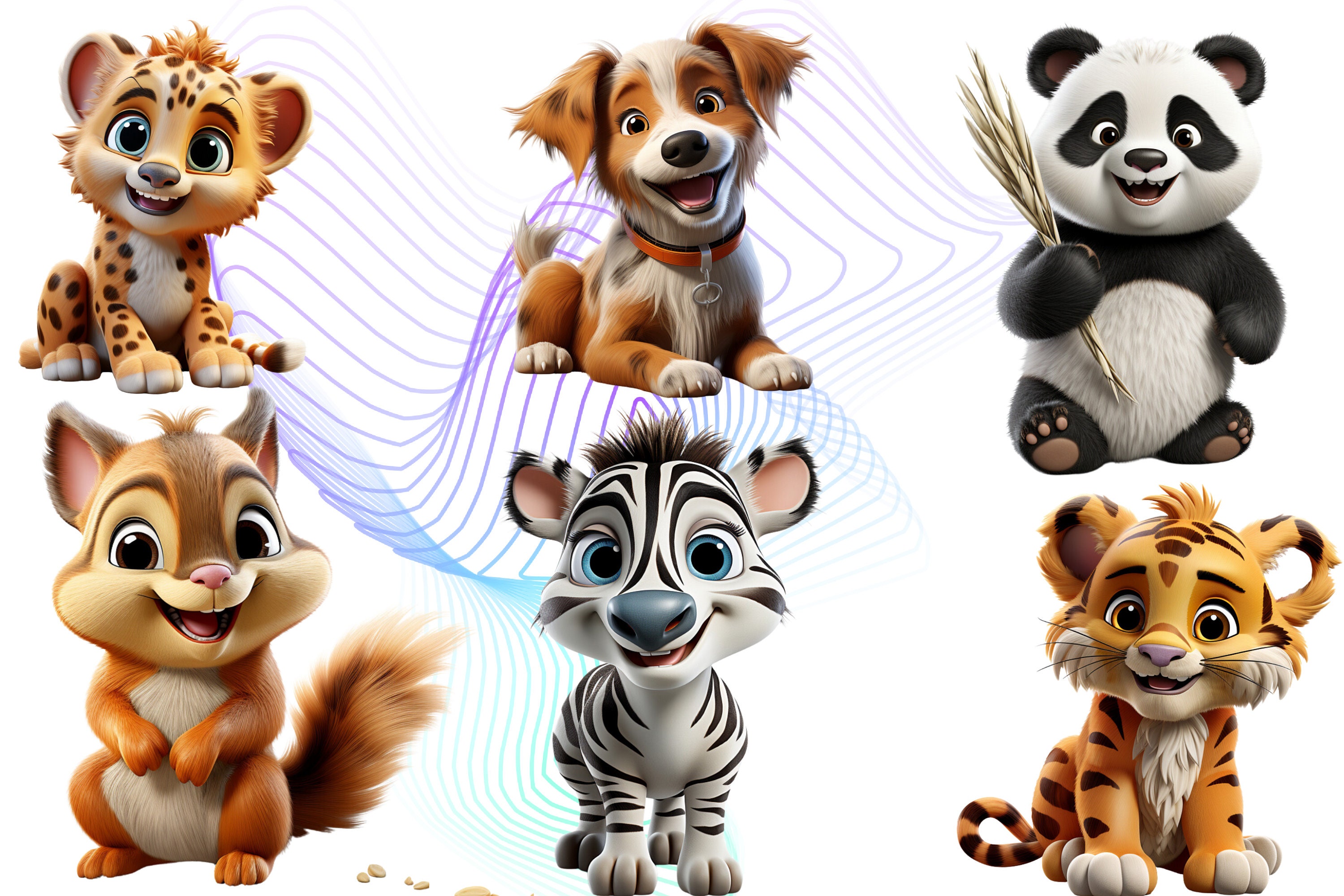 Cartoon MAMMALS Pack #4! Clipart Bundle - Transparent Background ...