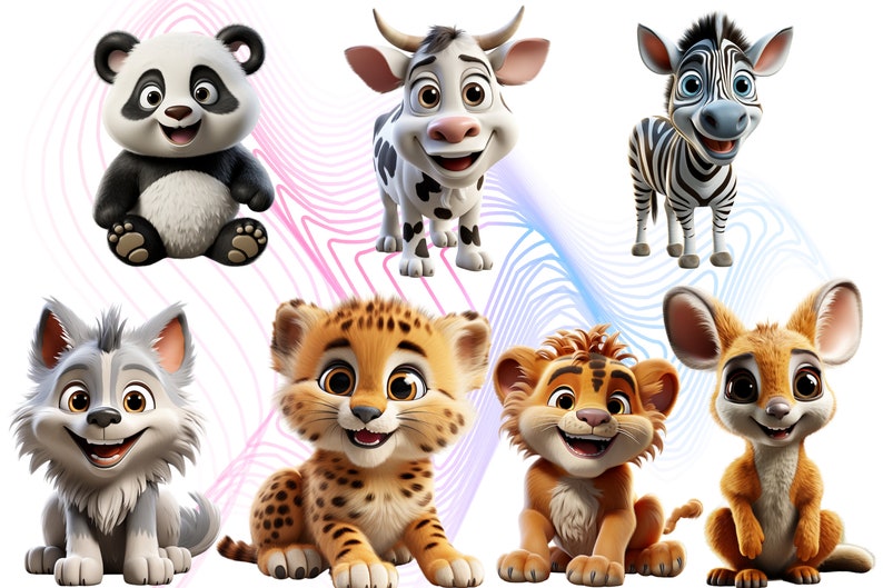 Cartoon MAMMALS Pack #1! Clipart Bundle - Transparent Background ...