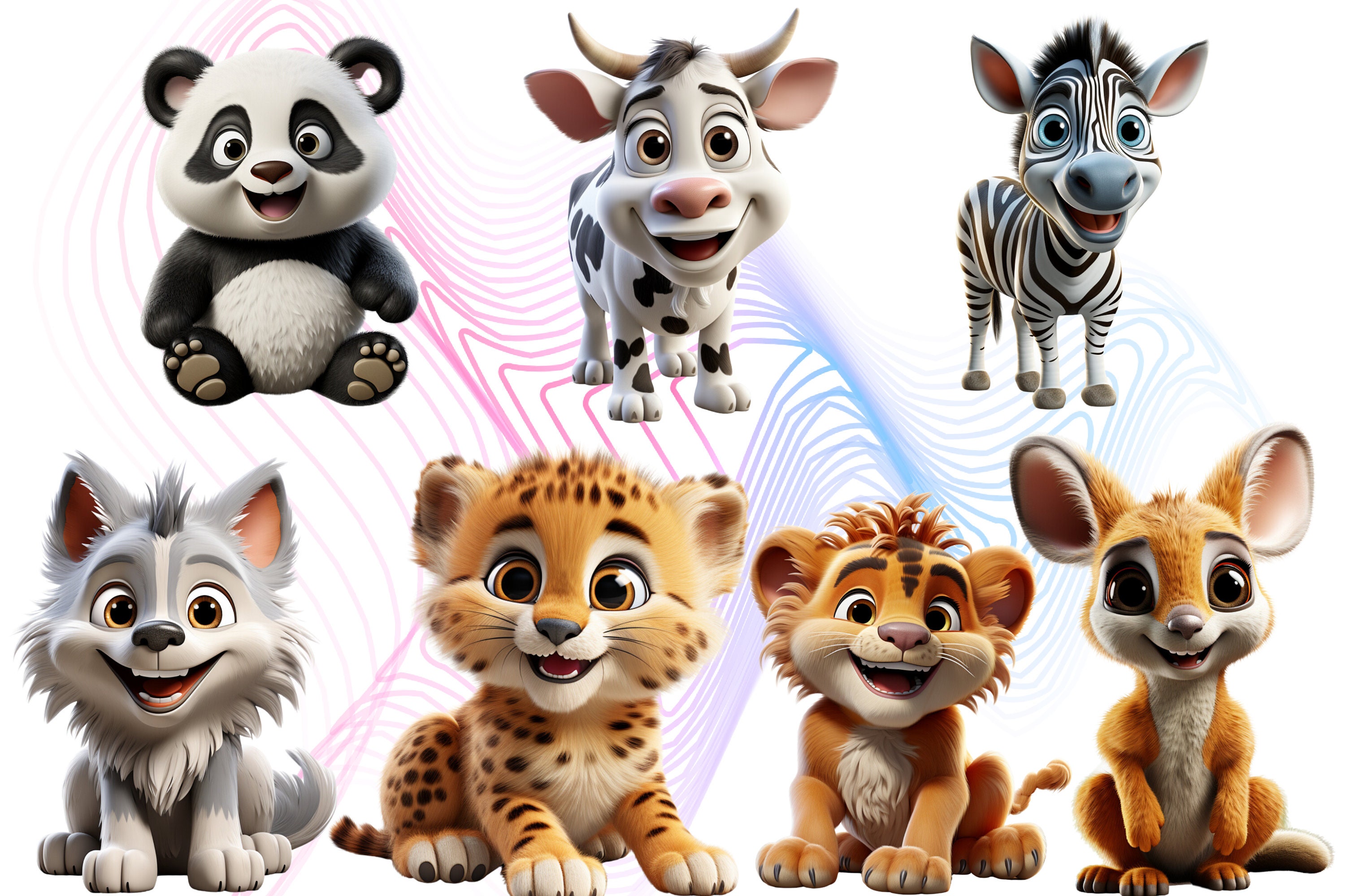 Cartoon MAMMALS Pack #1! Clipart Bundle - Transparent Background ...