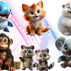 Cartoon MAMMALS Pack #2! Clipart Bundle - Transparent Background ...