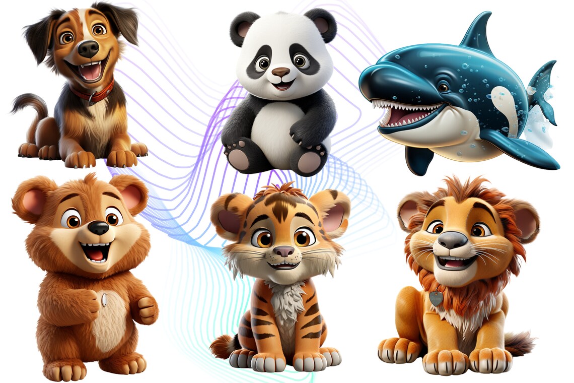 Cartoon MAMMALS Pack #2! Clipart Bundle - Transparent Background ...