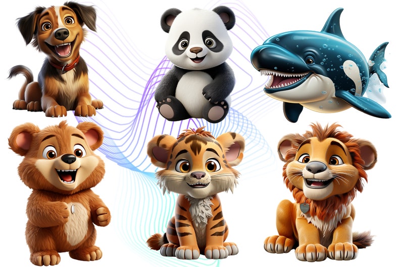 Cartoon MAMMALS Pack #2! Clipart Bundle - Transparent Background ...