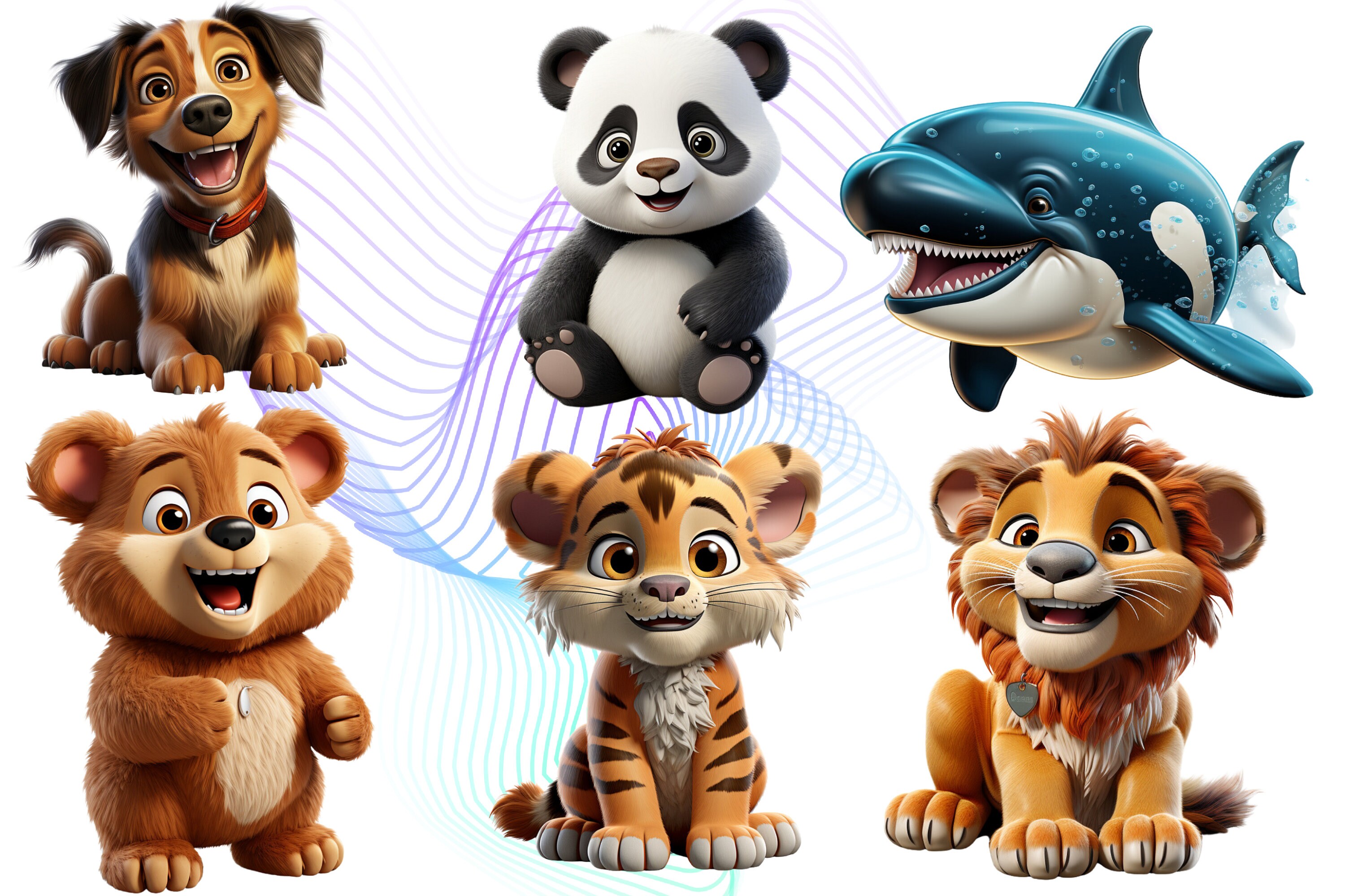 Cartoon MAMMALS Pack #2! Clipart Bundle - Transparent Background ...