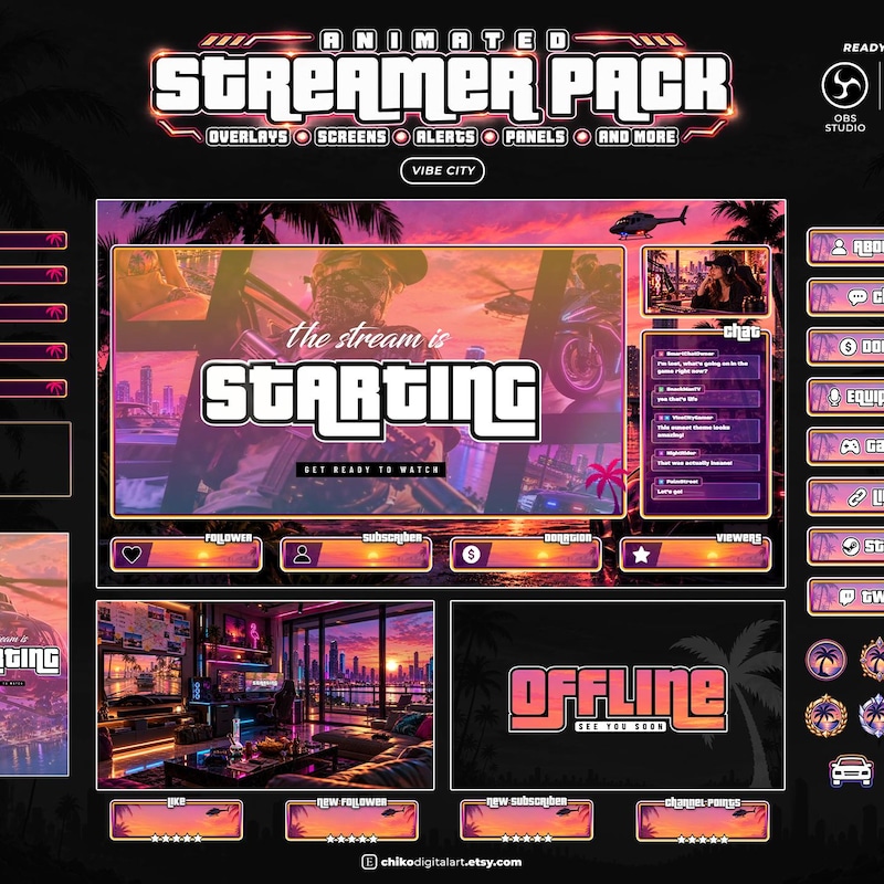 Twitch Gta Overlays - Etsy