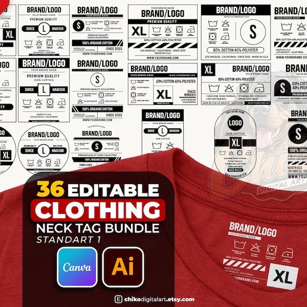 Custom Dtf Neck Label - Etsy UK