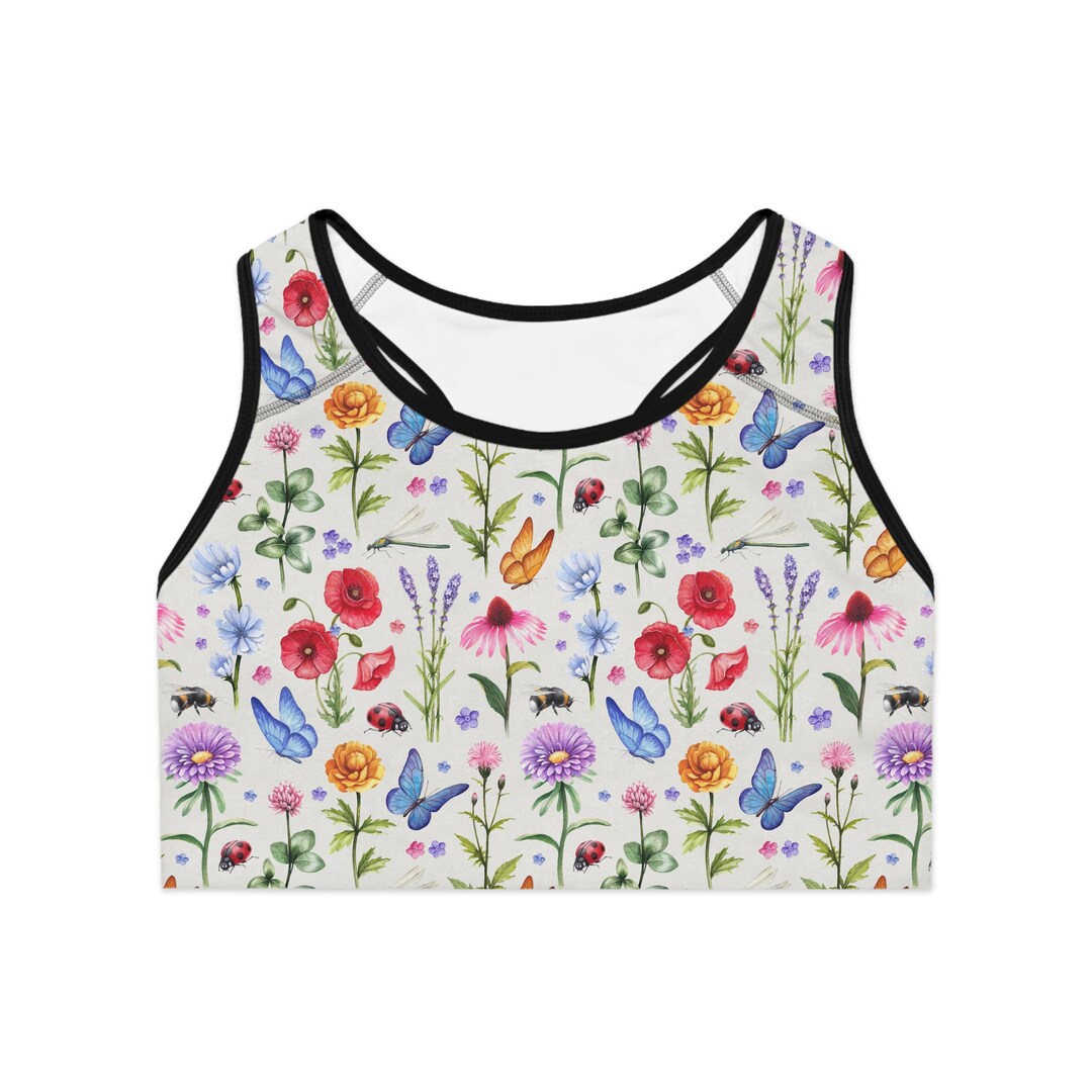 Ladybug and Her Flower Sports Bra - Etsy