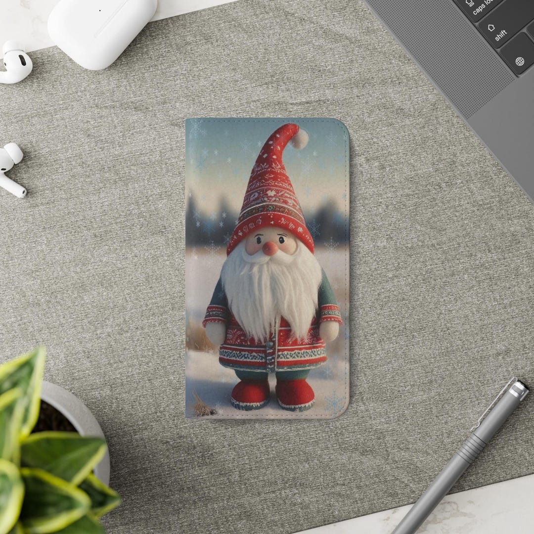 Christmas Gnome Flip Wallet Style Phone Case - Etsy