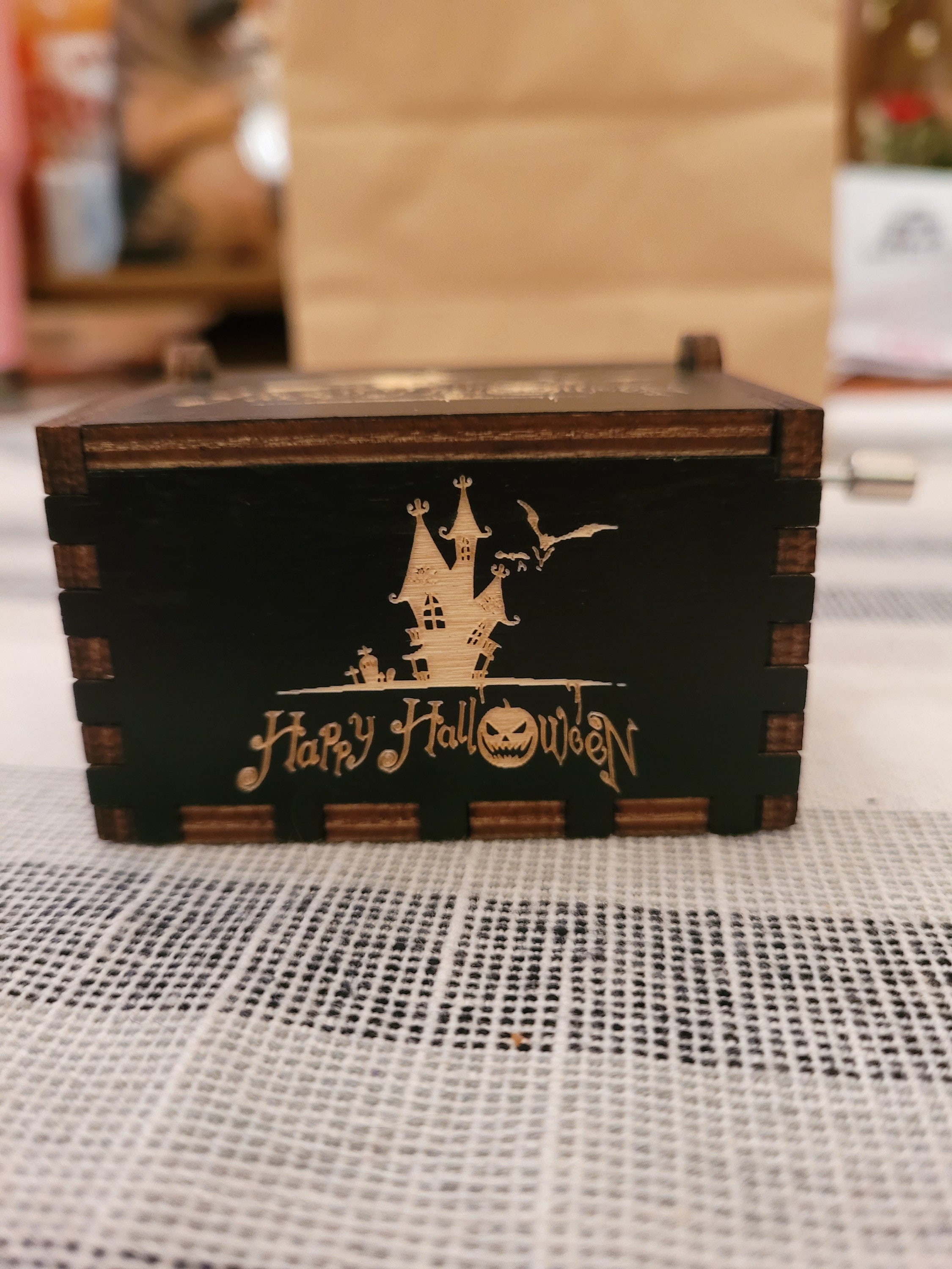 Halloween Wooden Hand Crank Music Box - Etsy