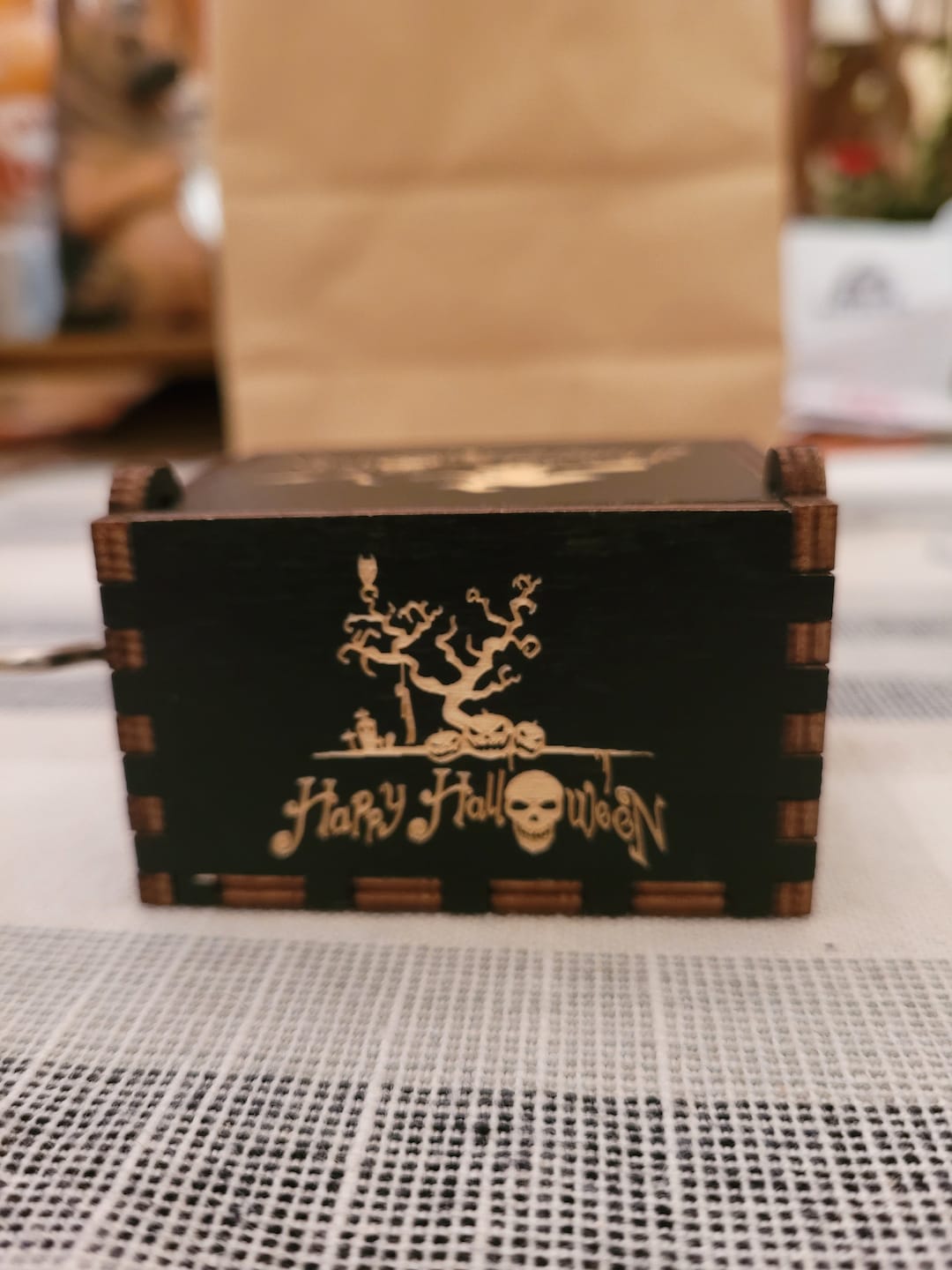 Halloween Wooden Hand Crank Music Box - Etsy