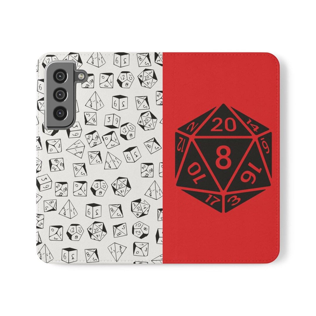Red and White Game Dice Flip Wallet Style Phone Case - Etsy